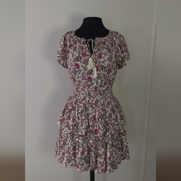Patrons of Peace | Dresses | Patrons Of Peace Pink And Cream Mini Dress ...